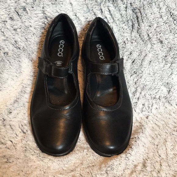 Ecco | Shoes | Black Leather Ecco Mules | Poshmark